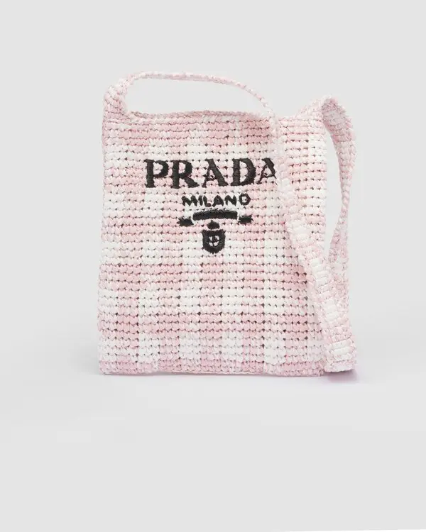 本日即決プライス PRADA かごバッグ ピンク/ホワイト Prada Crochet Bag - Alabaster Pink | Editorialist